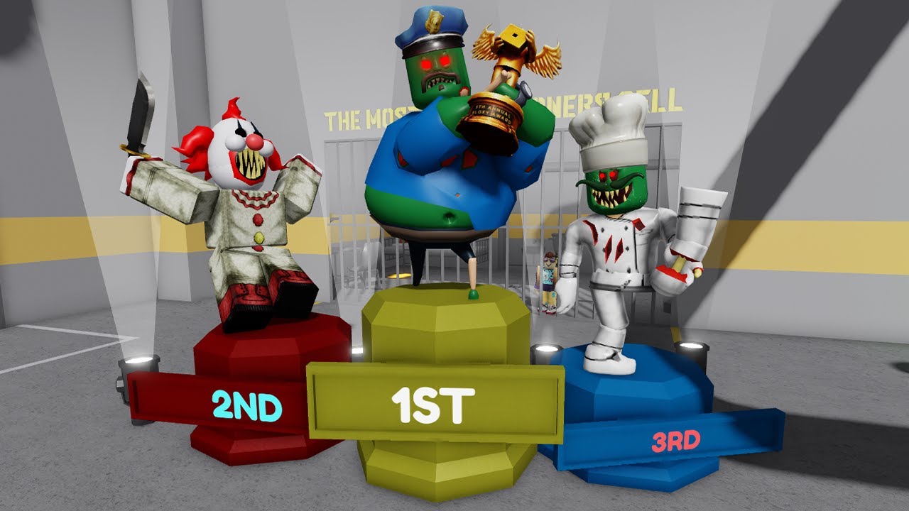 Top 3 Zombie SPEED RUNS in #roblox Scary Obby Games from Barry Prison ...