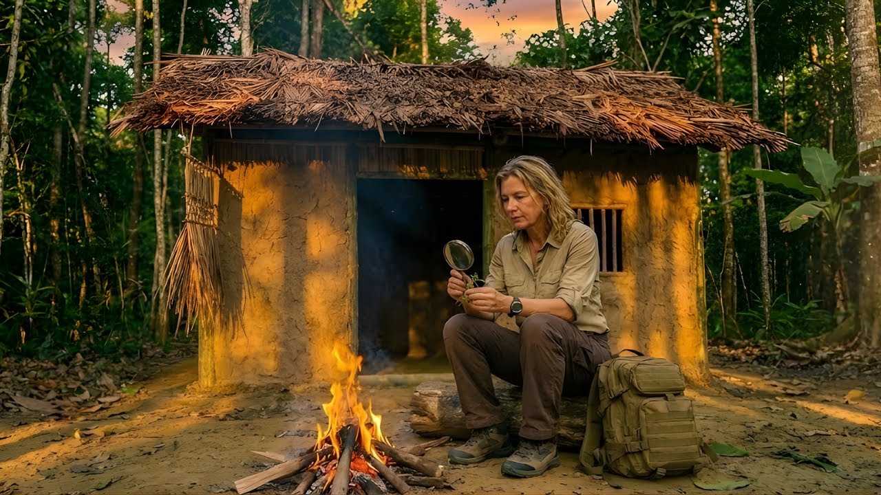 Alone in the Deep Forest — Building a Primitive Mud House Survival ...