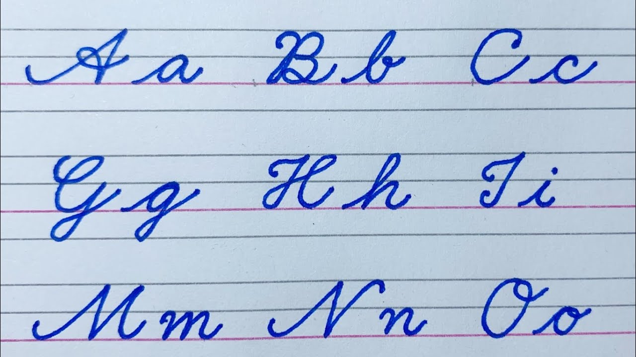 How to write English cursive writing a to z | Cursive writing a to z ...