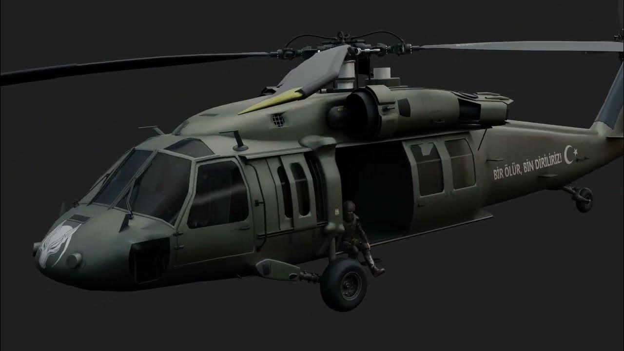 Helicopter Turn Around 3D Animation | Helikopter Etrafında Dönme 3D ...