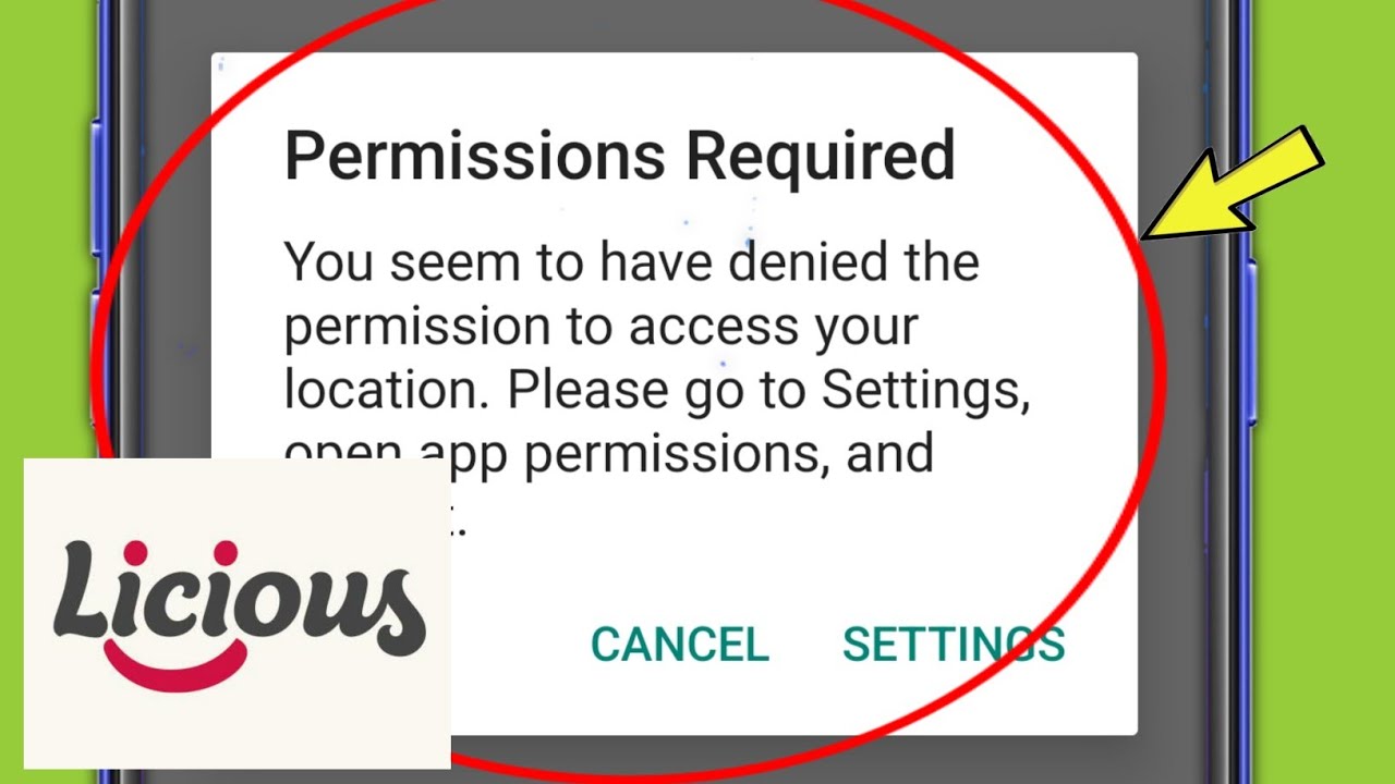 Licious App | Permission Required you seem to have denied the ...