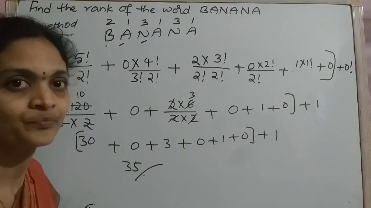 Rank of the word 'BANANA' - YouTube