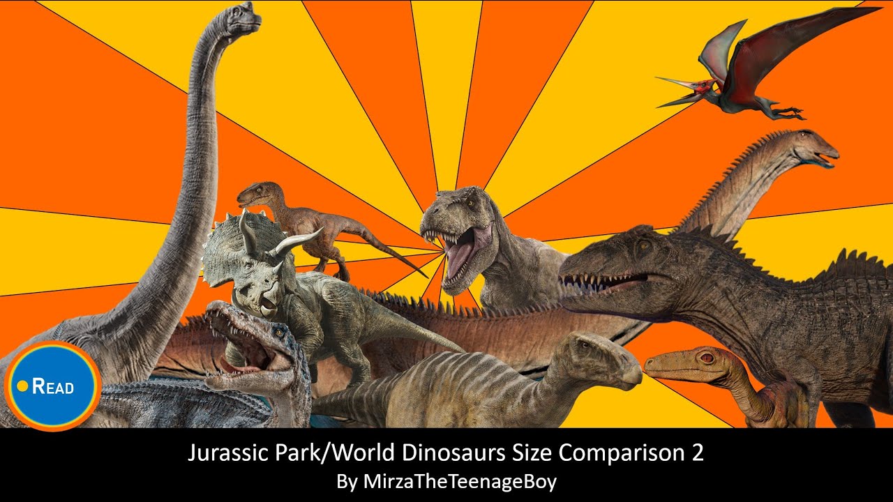 Jurassic Park, World Dinosaurs Size Comparison 2 - YouTube