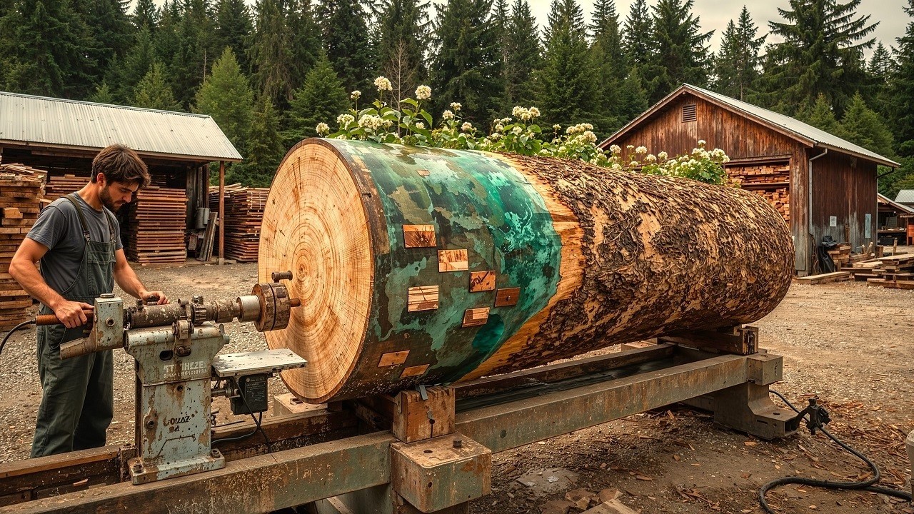 The Boom of Woodturning: EPIC Epoxy Wood Masterpiece FROM Absurdity to ...
