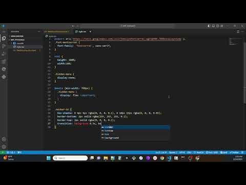 VSCode Navbar Custom CSS Styles Tailwindcss - YouTube
