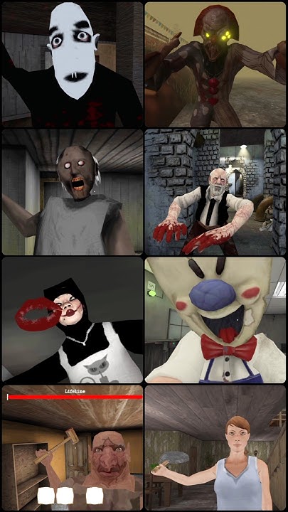 Jumpscare Battle | Nosferutu Vs Clown Vs Granny 2 Vs Erish Sann Vs Horror Kiss 2 Vs Rod Vs Bob ...