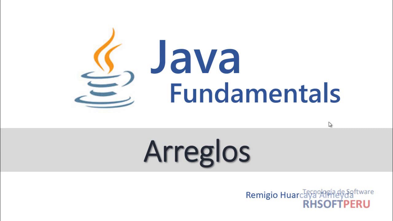 como crear arreglos en java - YouTube