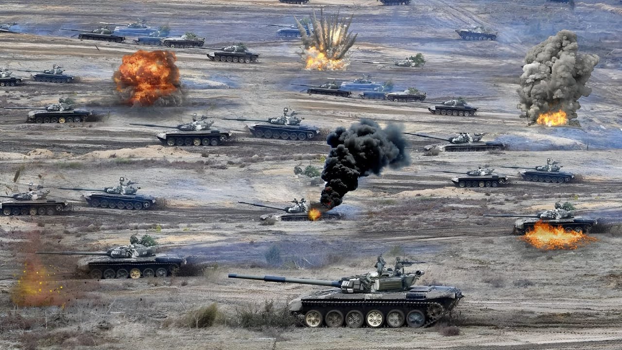 Horrifying Moment! 750 Russian T-90 Tanks Destroyed Without a Remainder ...
