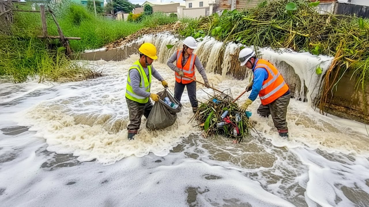 Massive Clog Removed from Street Culvert 😱 - YouTube
