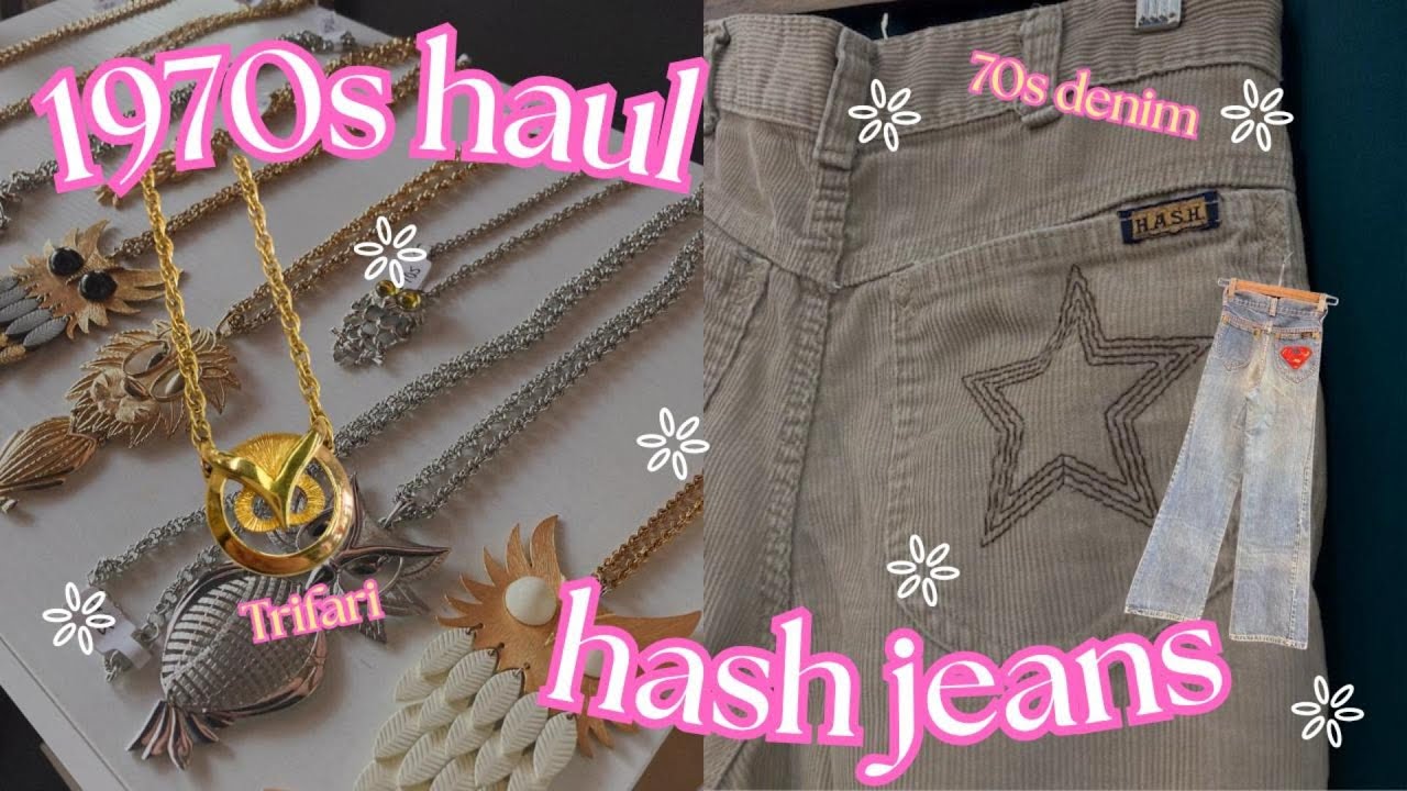 HASH JEANS HAUL // Hash Jeans, Trifari, 70s Denim, & MORE! - YouTube