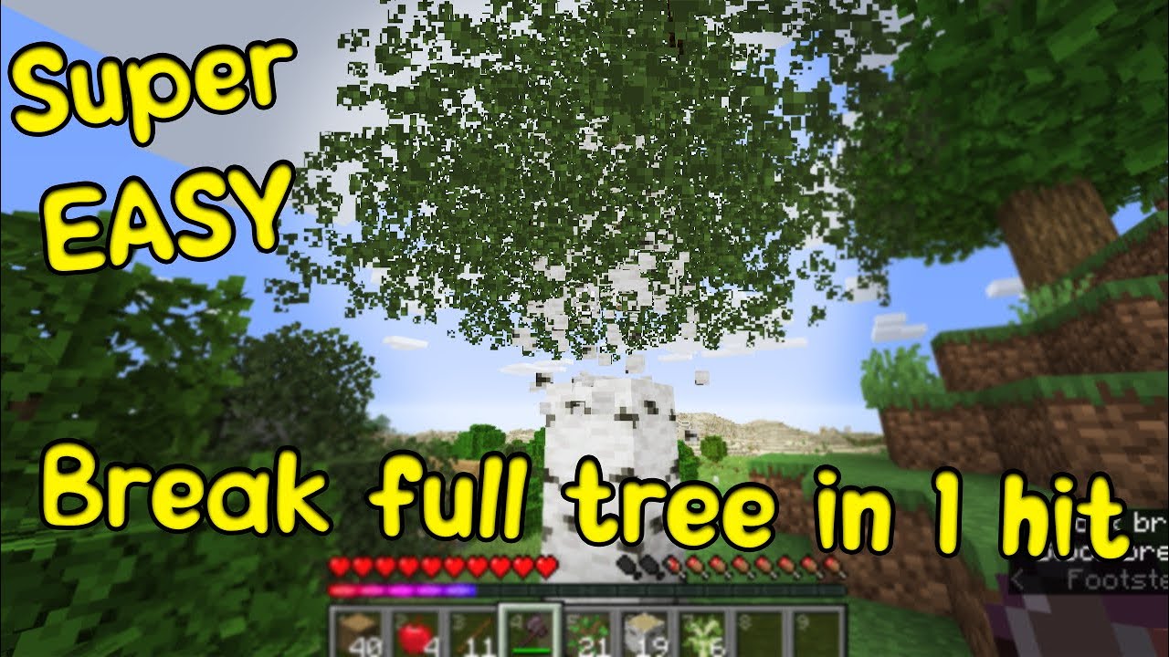 How to get Full Tree Breaker Data Pack Minecraft. - YouTube