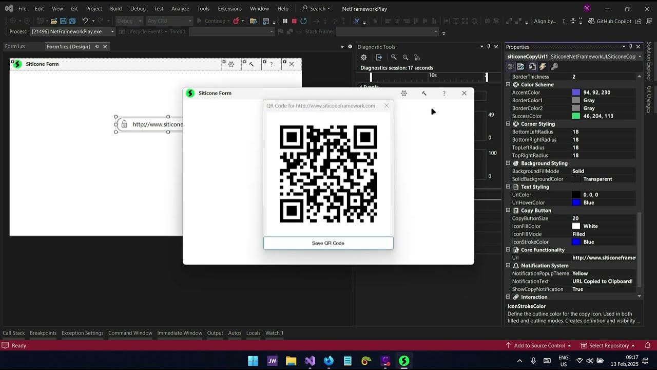 🔗 C# WinForms Copy URL & QR Code Control - YouTube