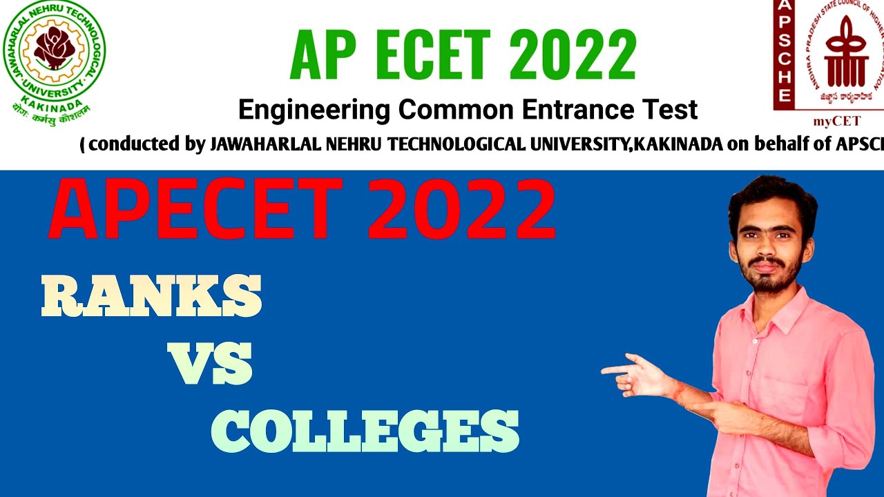 APECET 2022 RANK vs COLLEGES||APSCHE||apecet results predictor - YouTube
