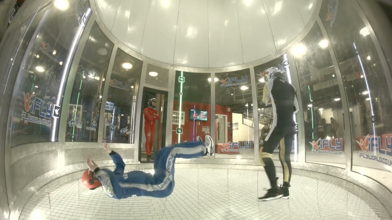 Indoor wind tunnel skydiving - learning to Back fly for the first time ...