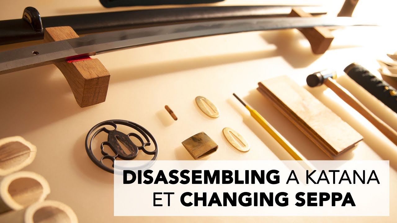 disassembling a katana shinken and changing seppa with Z sey katana ...