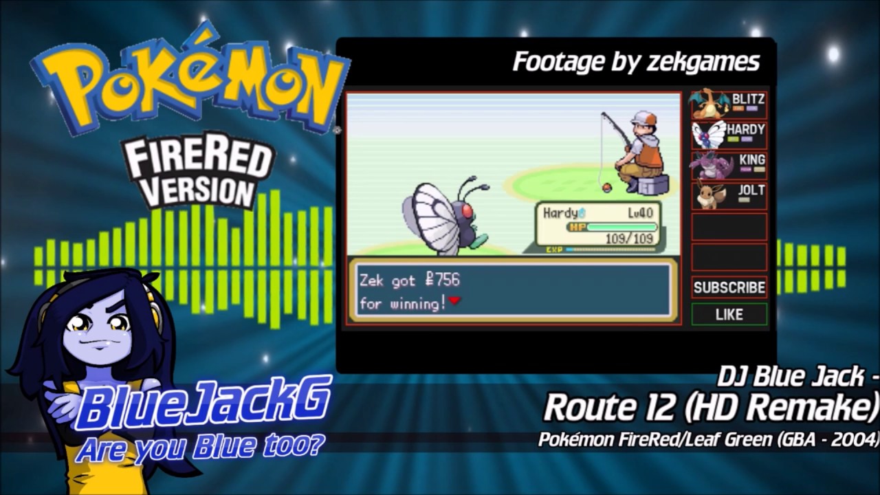 Pokemon FRLG [Remix] - Route 12 (HD Remake) - YouTube