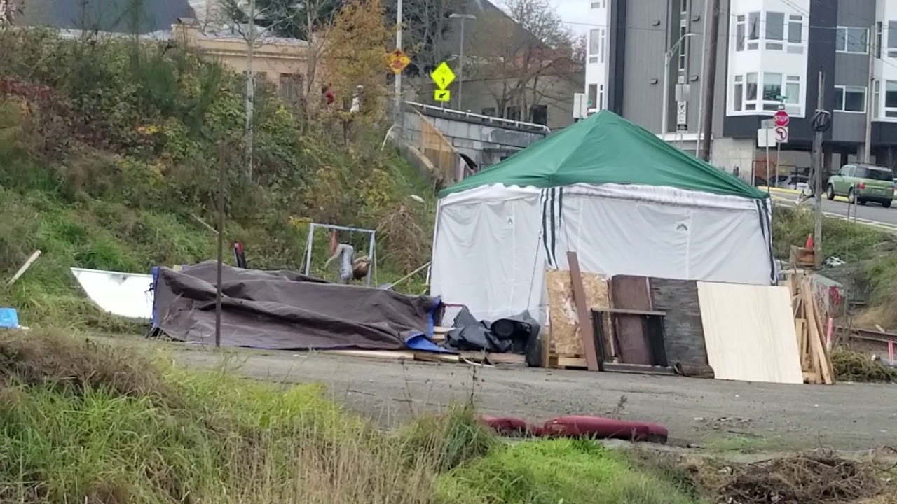 Olympia Zombie Garbage NWO Satanic Vampire Tent City Globalists - YouTube