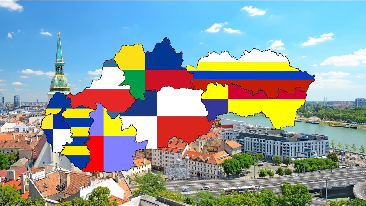 Slovakia Regions - Flag Map Speedpaint - YouTube