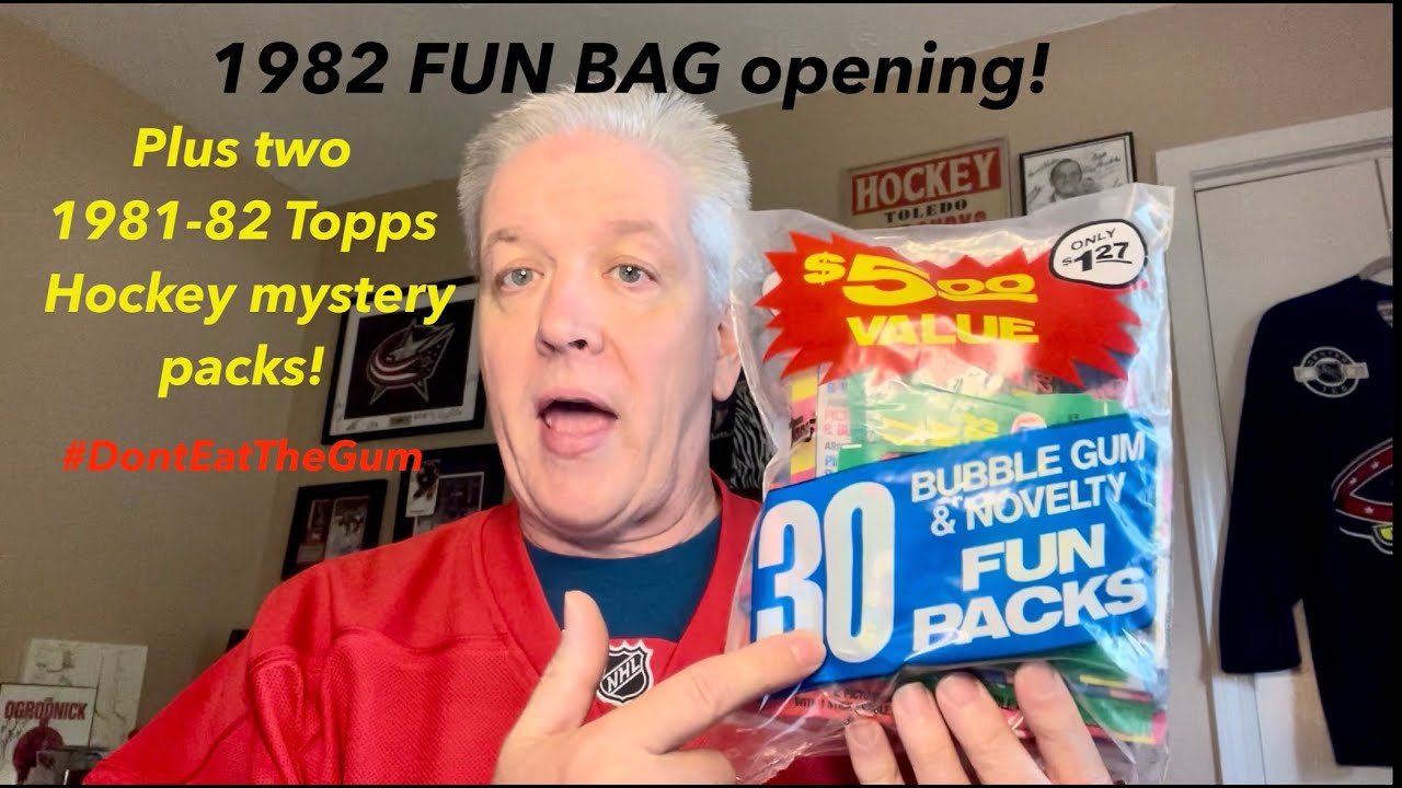 1982 FUN BAG opening! Plus two 81/82 Topps Hockey MYSTERY packs! # ...