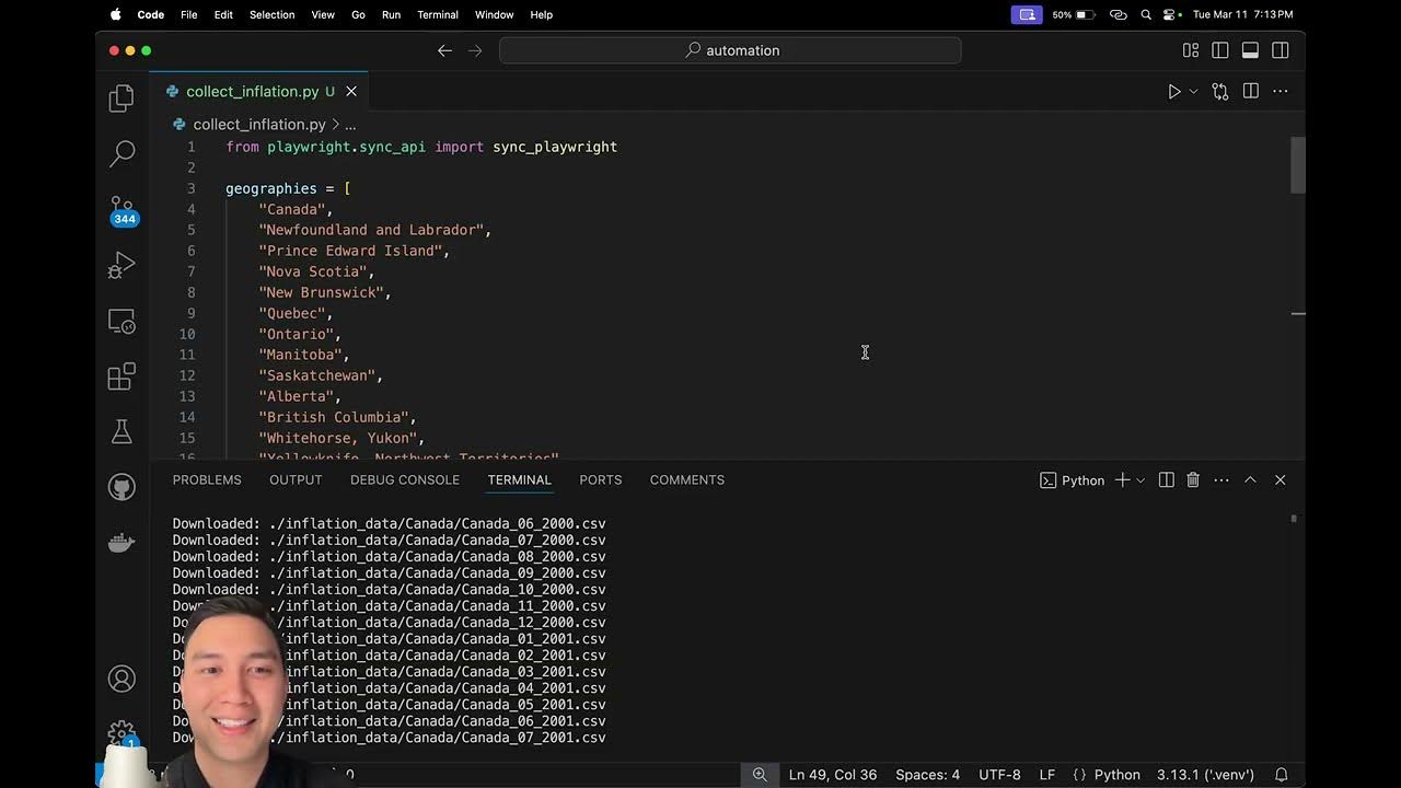 Scrape Inflation Data With Python (PlayWright) - YouTube