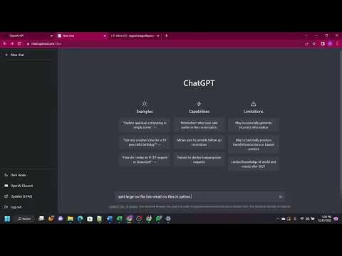 ChatGPT Split Large CSV file into smaller using Python - YouTube