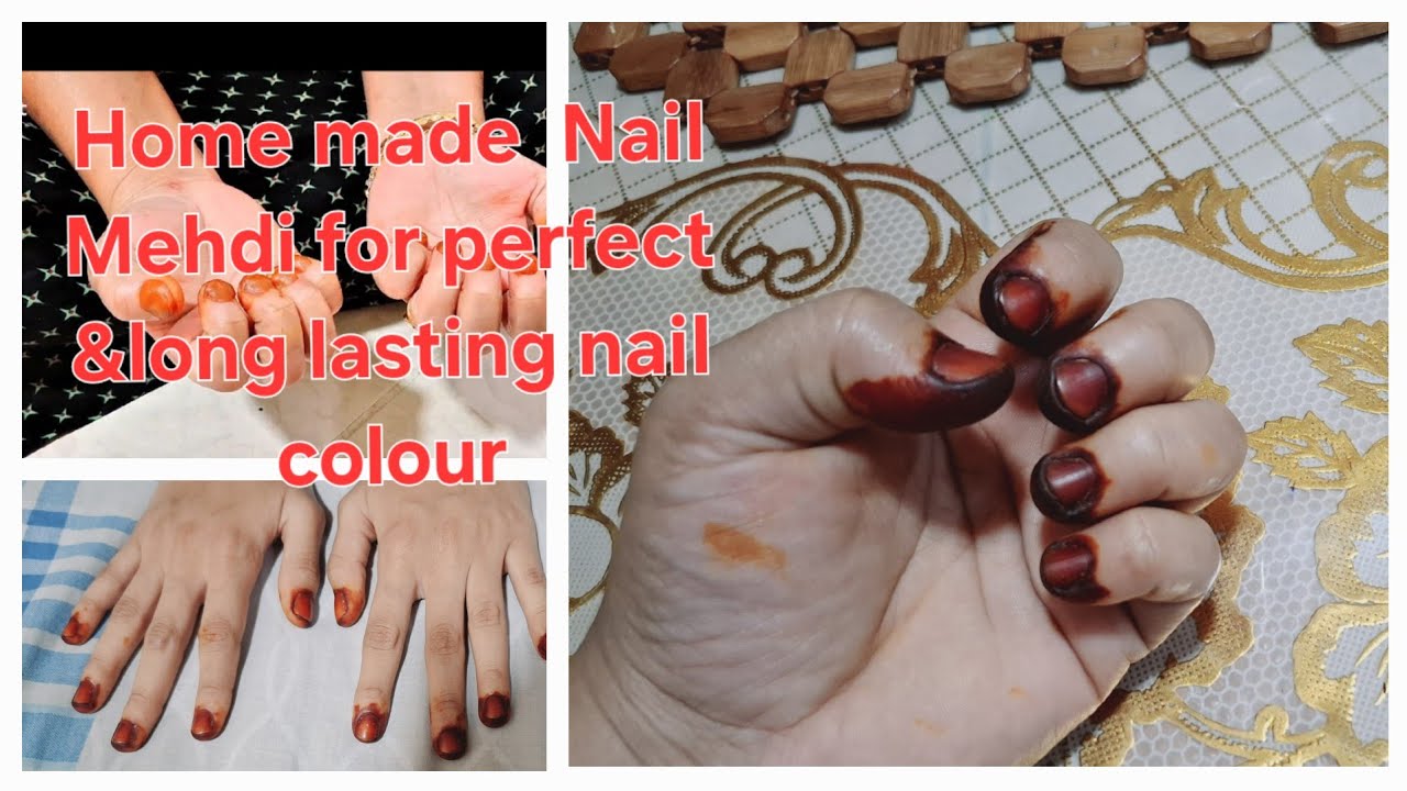 Home Made Nail Mehendi || How To Make Nail Mehendi at Home ...