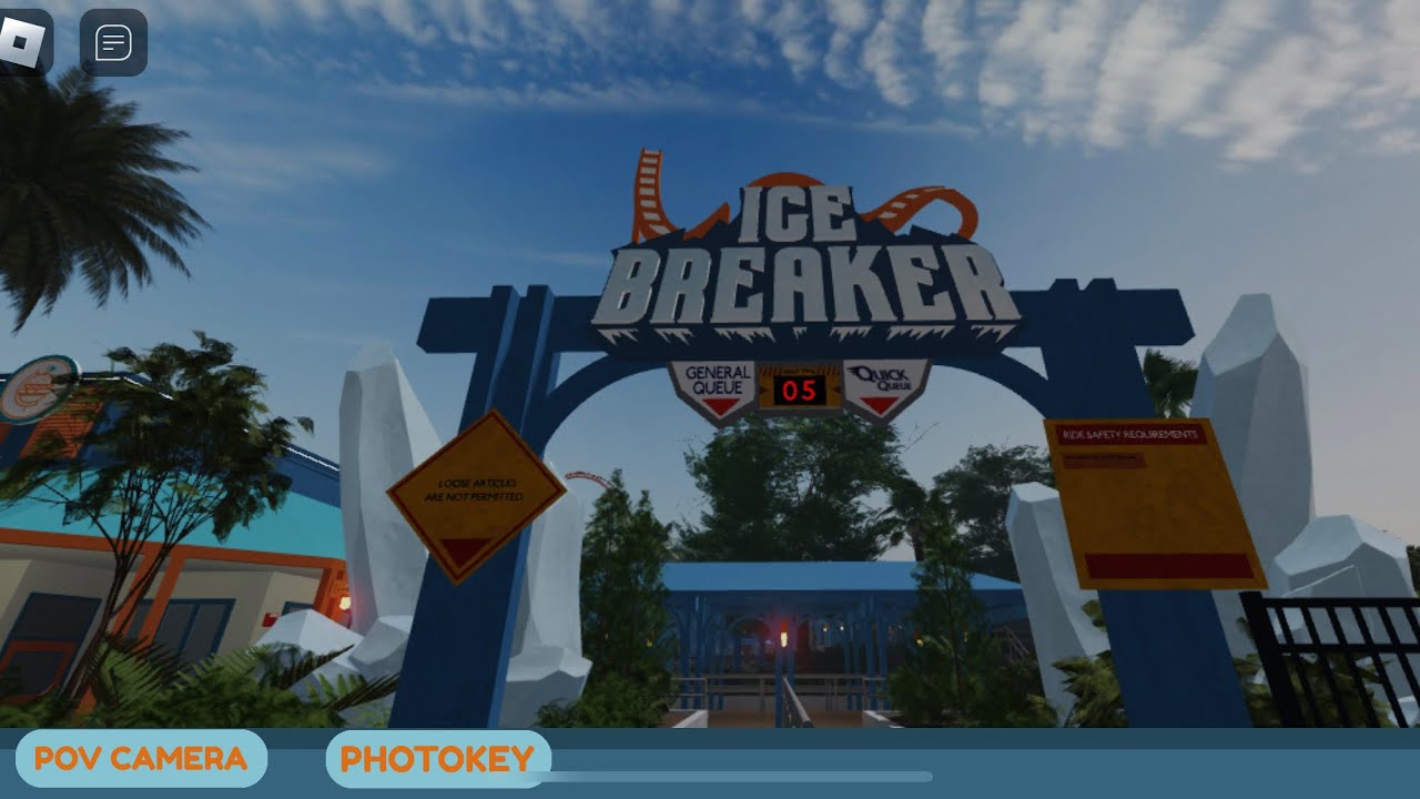 Ice Breaker Roller Coaster | Seaworld Orlando Roblox - YouTube