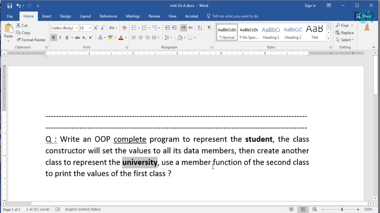 البرمجة الشيئية Object Oriented Programming Lecture 8 Youtube