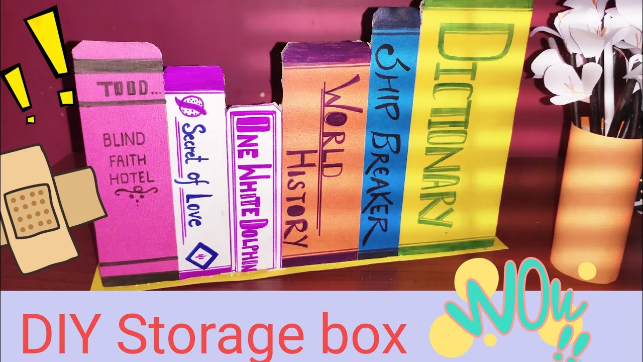 DIY Storage box/ how to make it with cardboard. - YouTube