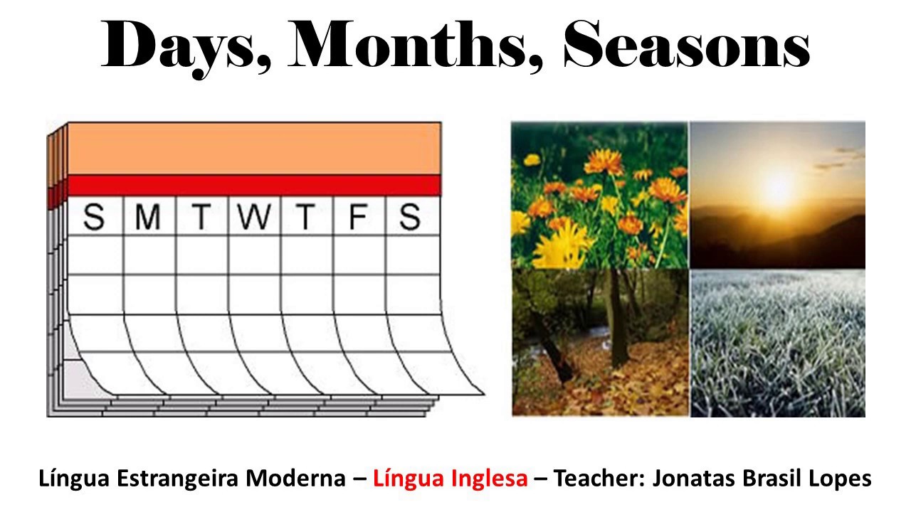 Vocabulary: Days, Months, Seasons - YouTube