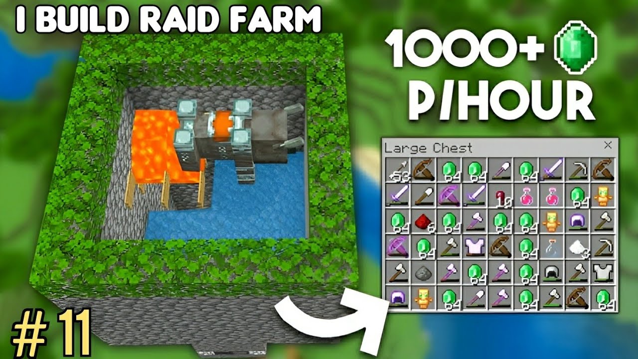 I Make Easy & Simple Raid Farm In Minecraft | SkyBlock Survival | #11 ...