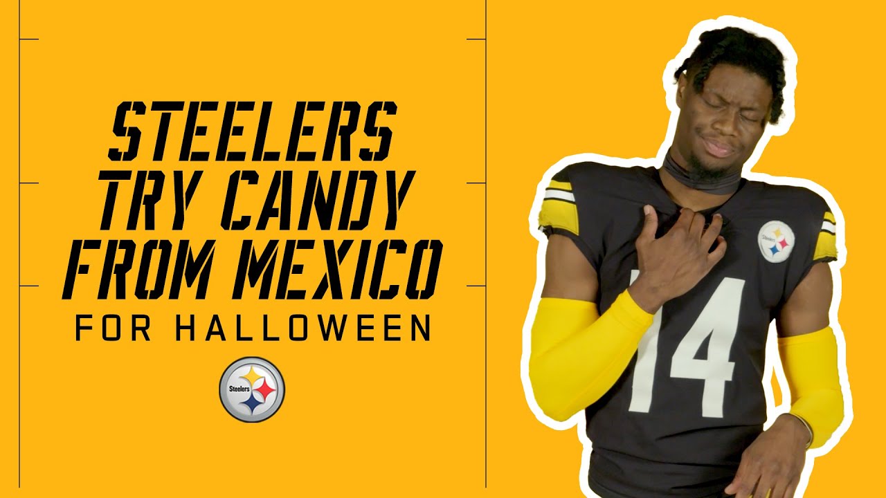 Steelers players try candy from Mexico for Halloween 🎃 | Pittsburgh ...
