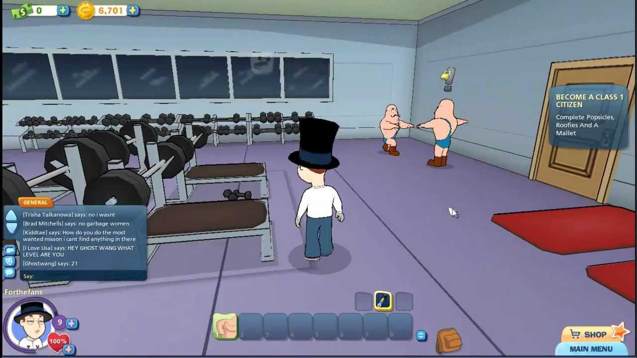 Family Guy Online- Das Gym collection guide - YouTube