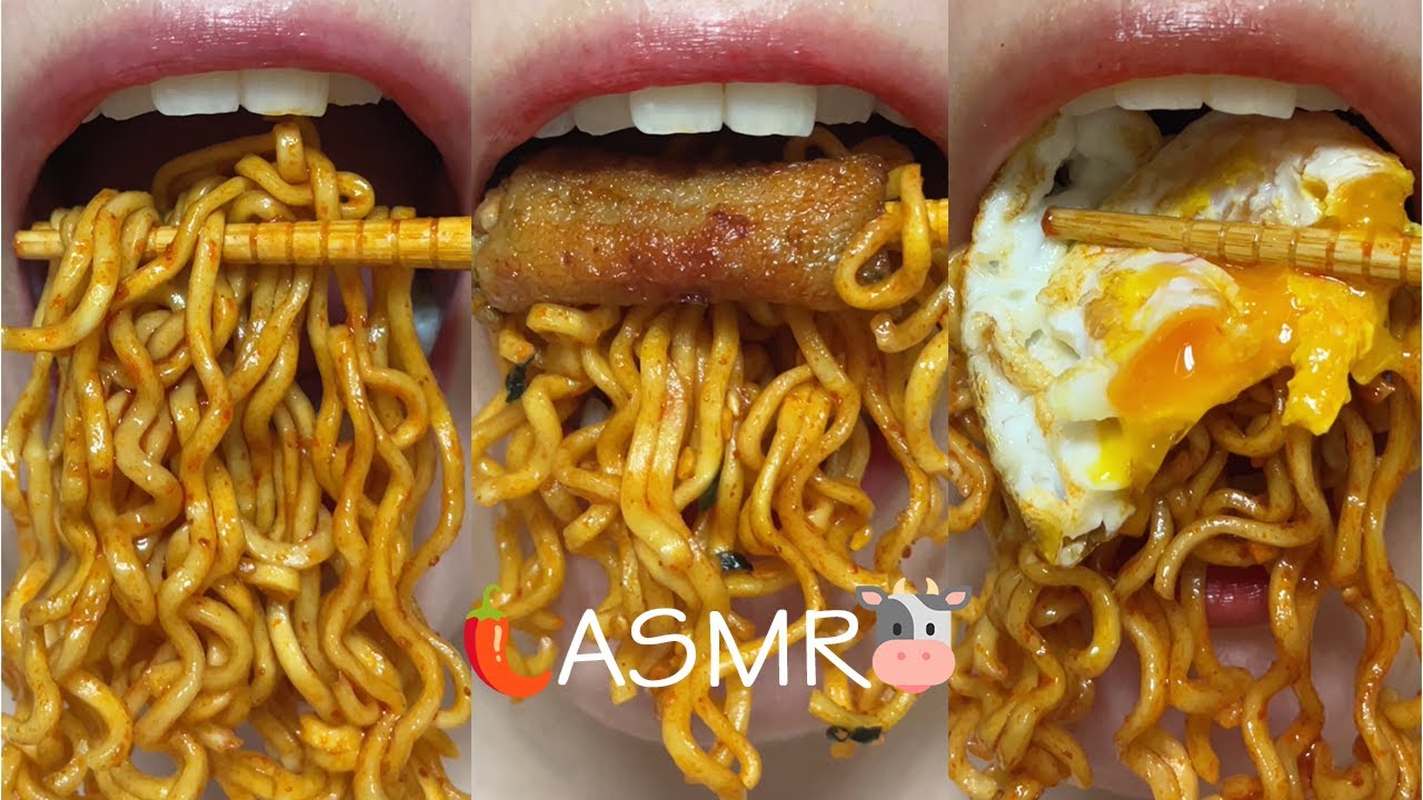 asmr SPICY NOODLES & DAECHANG MUKBANG eating sounds - YouTube