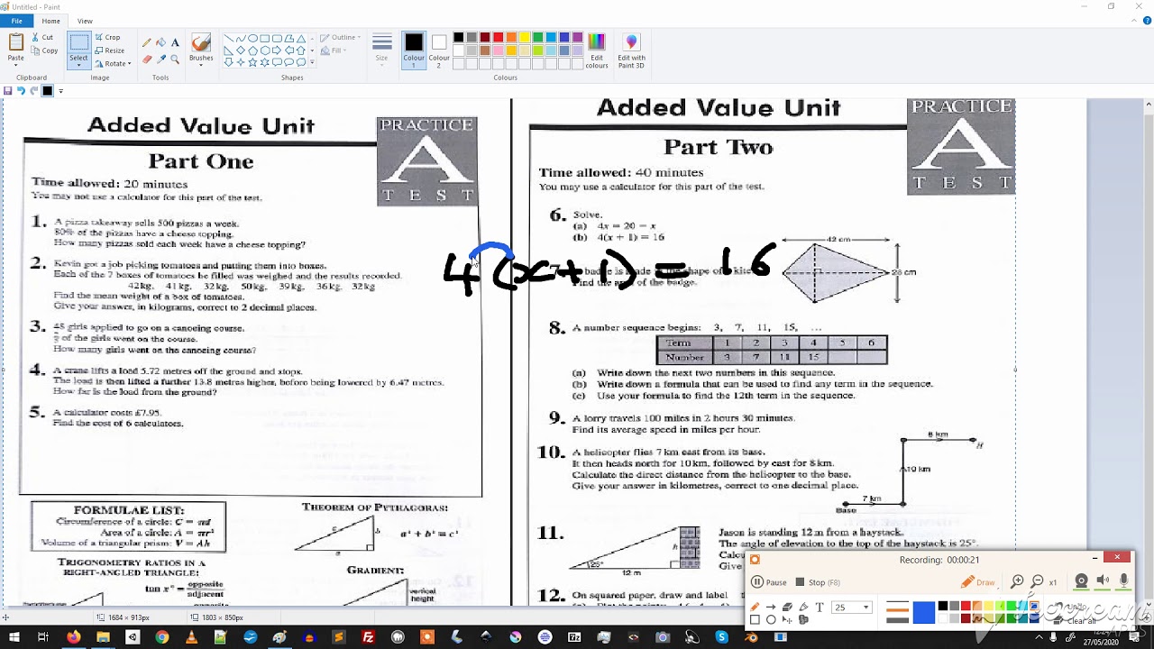 National 4 maths 6b A - YouTube