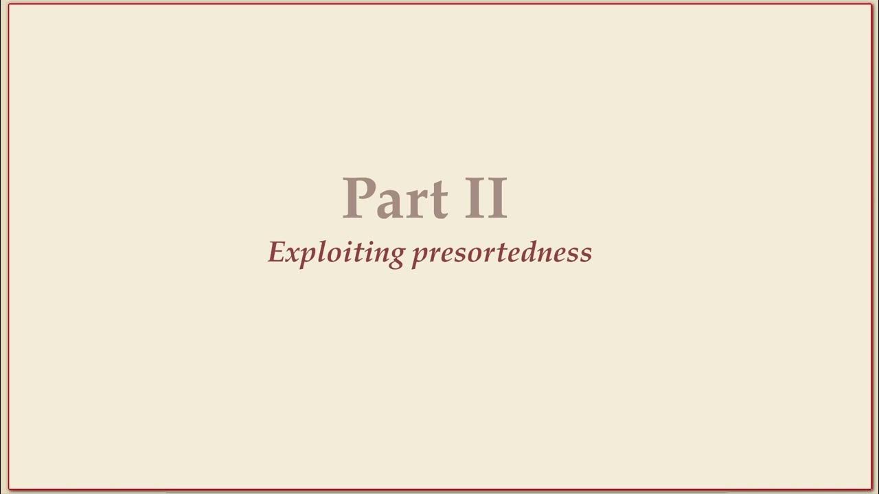 COMP526 (Fall 2022) 3-7 §3.5 Adaptive sorting & Peeksort - YouTube