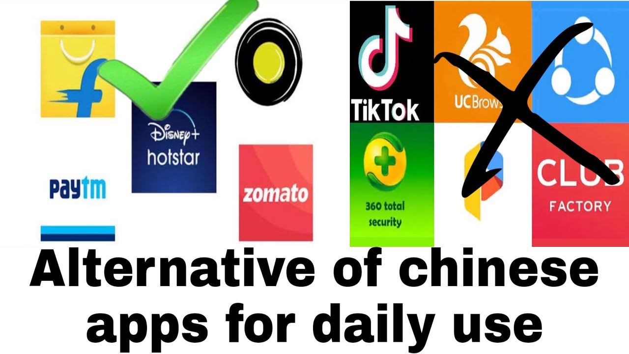 Alternatives for chinese apps, Nonchinese apps, chinese apps vs Indian ...