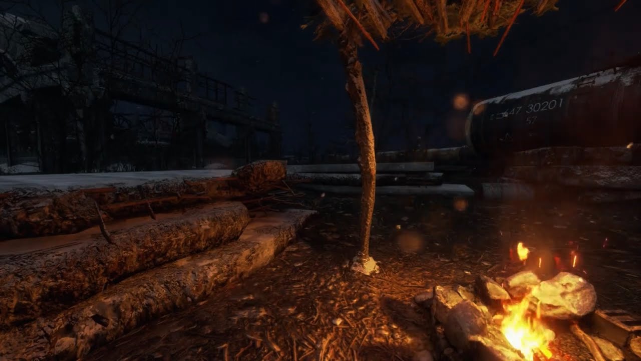 Apocalyptic Ambiance Campfire | Ambient crackling fire to Relax / Study ...