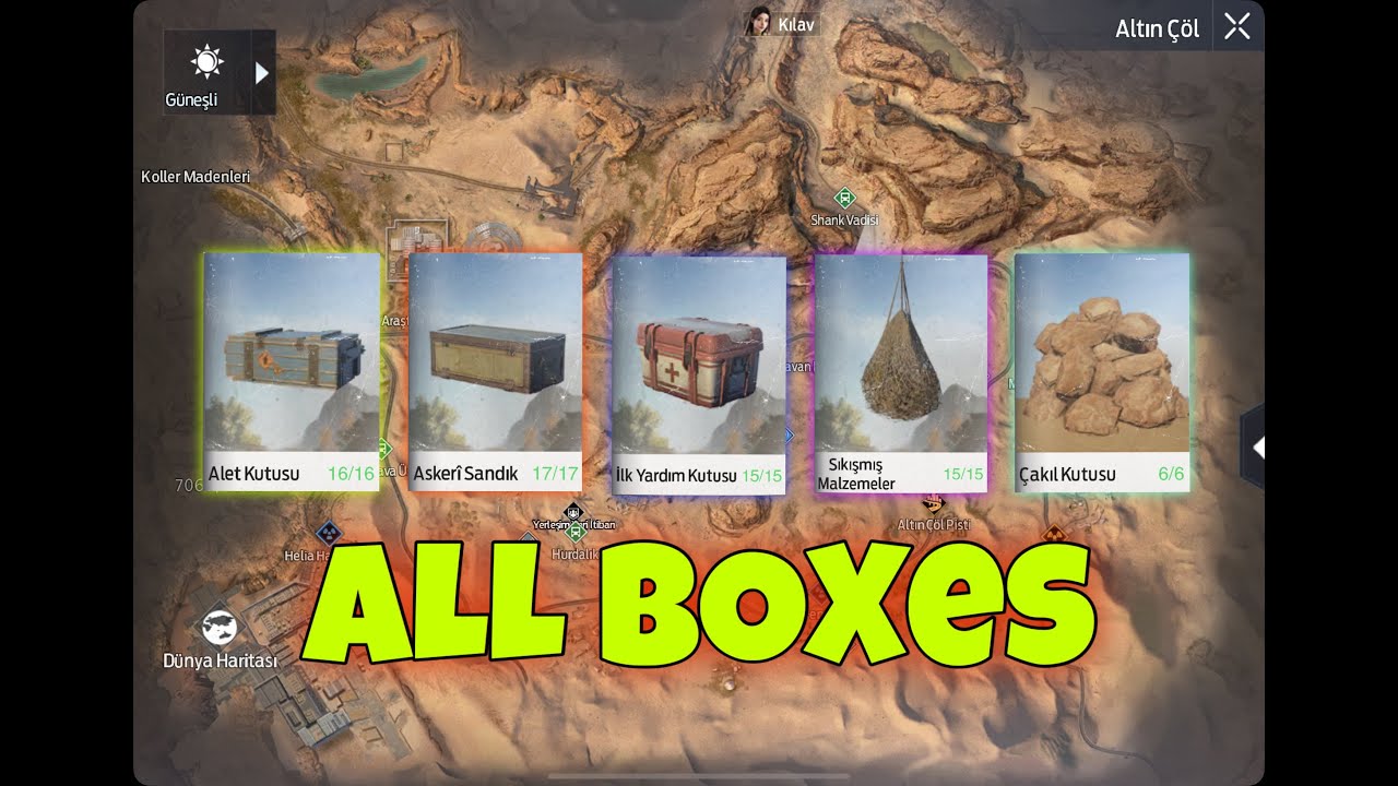 Undawn Golden Desert Exploration and Gathering All Box,military Crate ...