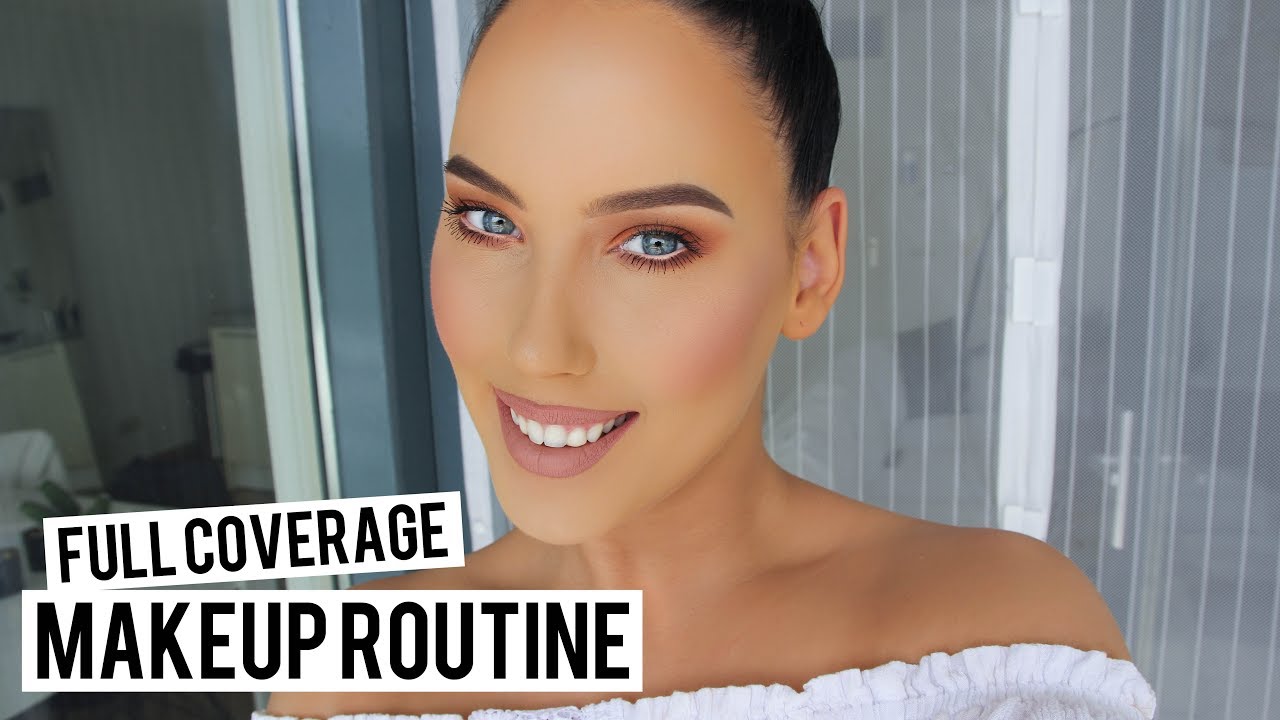 Full Coverage Makeup Routine - An Knook - YouTube