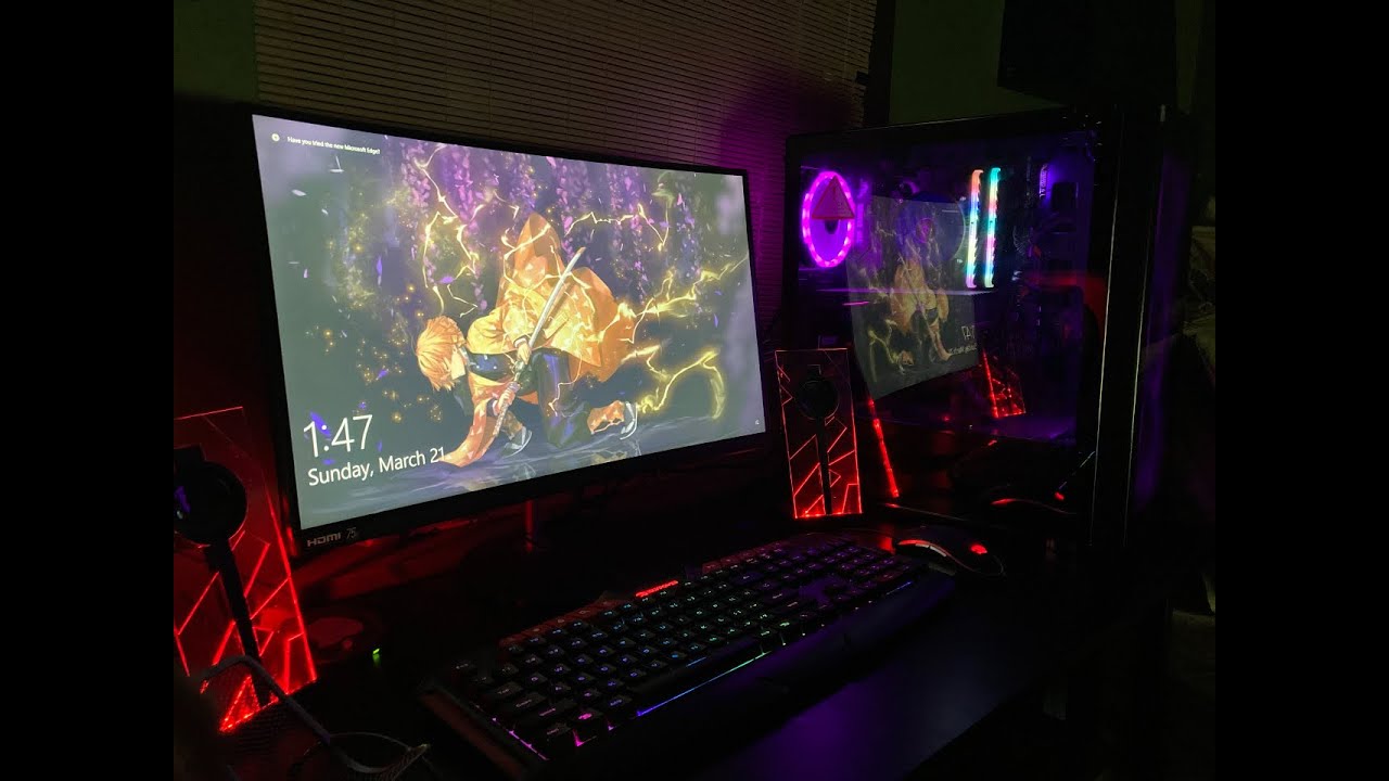 MY NEW 2021 GAMING SETUP/ 2000 DOLLAR SETUP/ ROOM TOUR / TRANSFORMATION ...