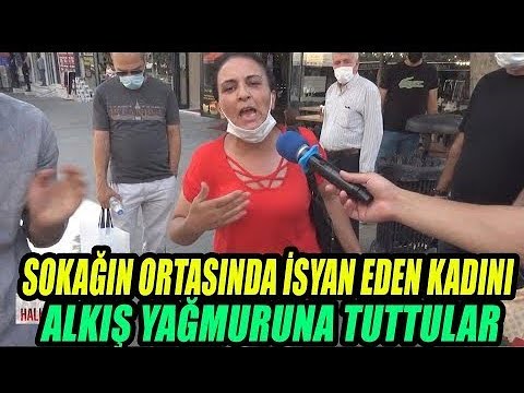İsyan Eden Cesur Kadın ''Erdoğan Gel Beni Al '' Deyince Sokaktakiler Alkış Yağmuruna Tuttular.