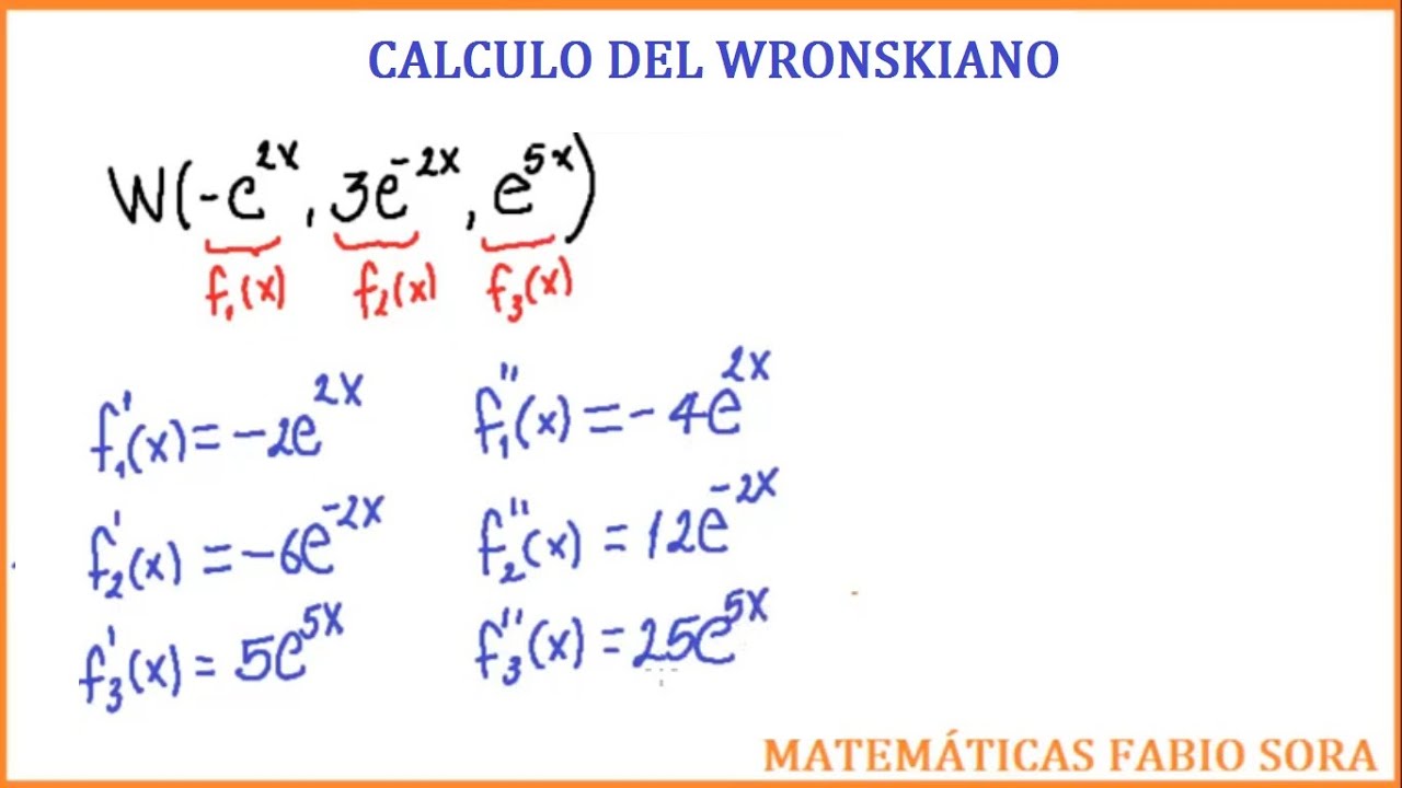 Calculo del Wronskiano - YouTube