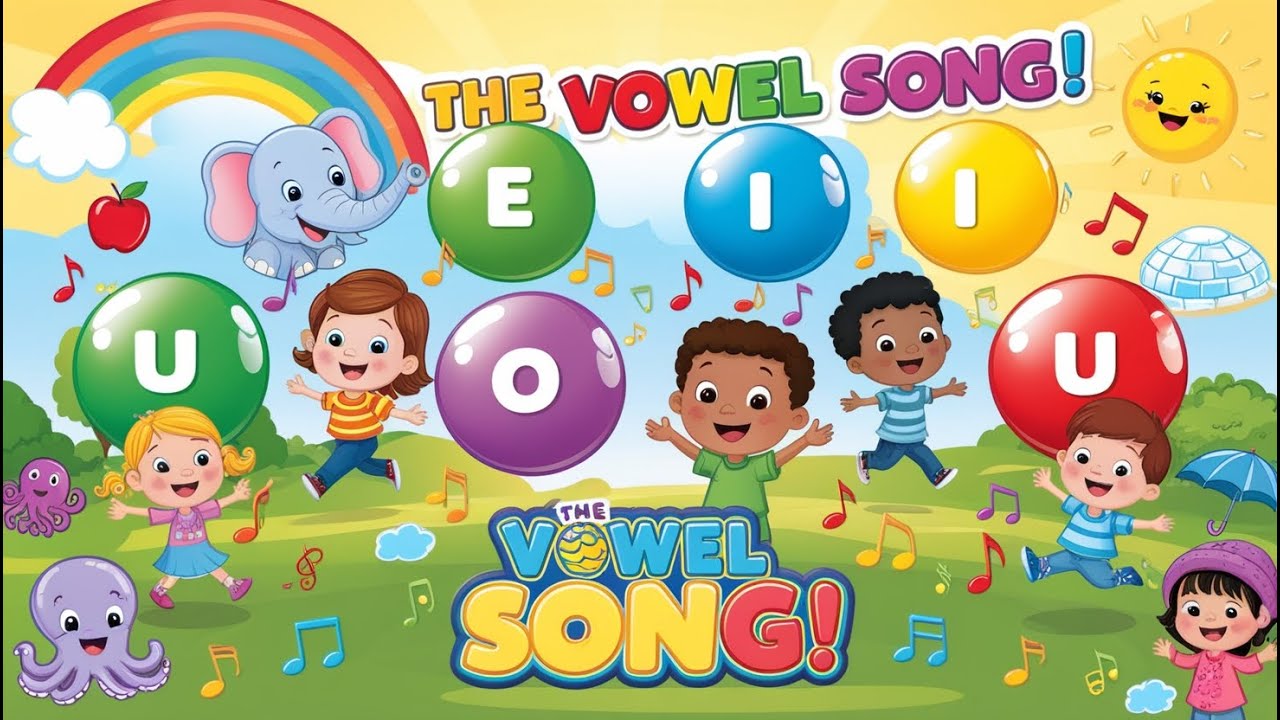 The Vowel song. Educational Learning songs for kids. Learning is fun ...