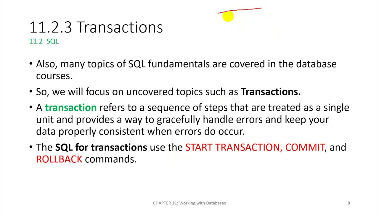 LECTURE 10 Working with Databases - YouTube