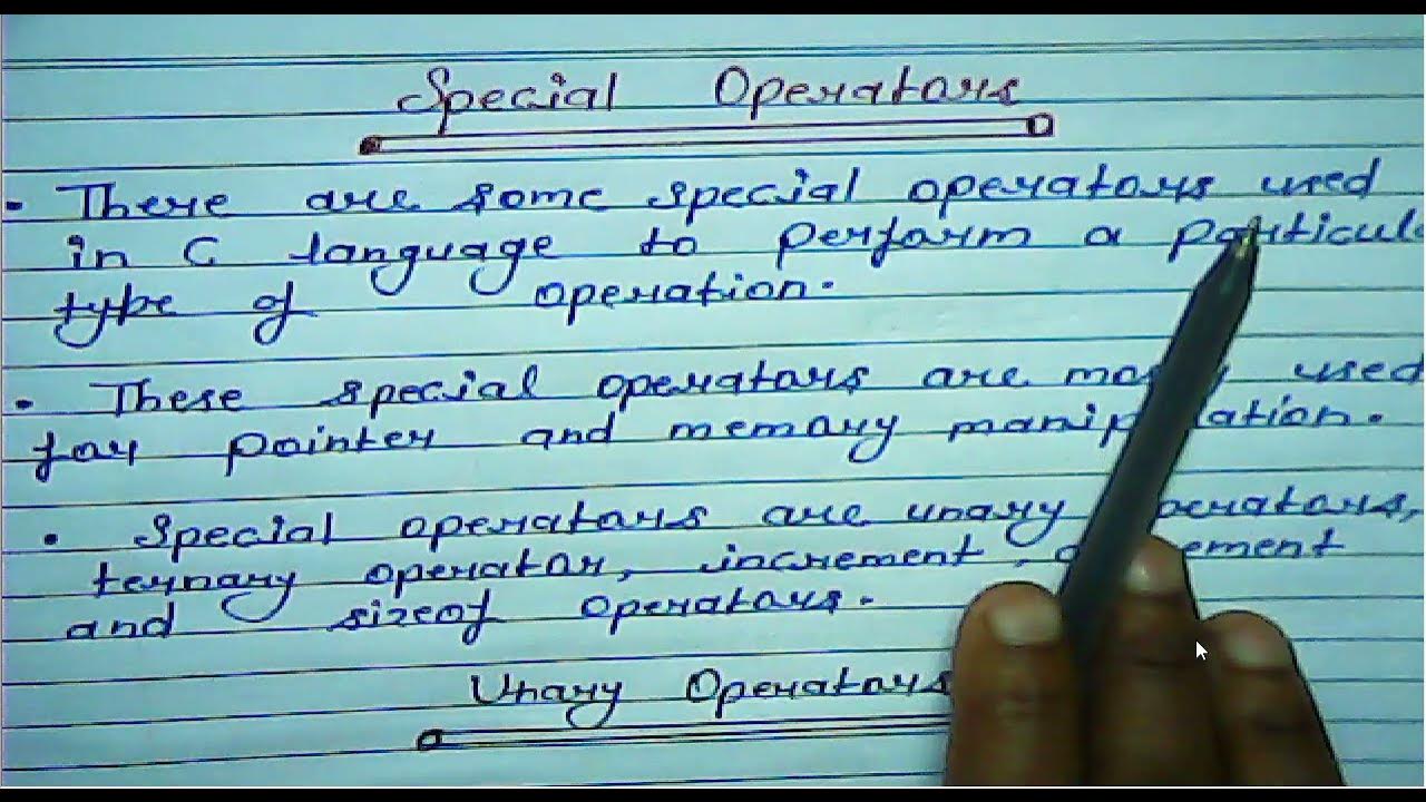 Special Operators In C Programming Language | Unary Operators | Ternary Operator In C ...