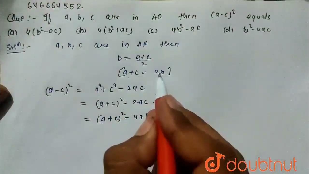 If A B C Are In AP Then a C 2 Equals 12 SEQUENCE AND if-a-b-c-are-in-ap-then-a-c-2-equals-12-sequence-and