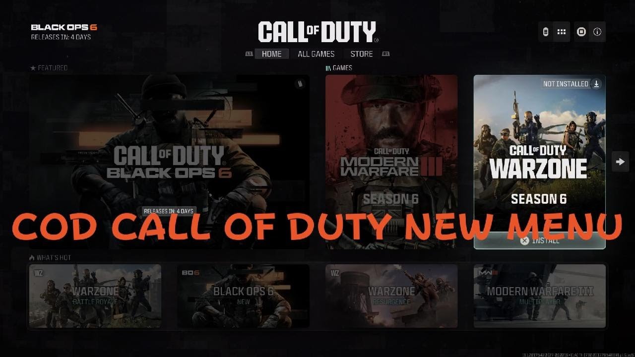 Call of Duty HQ NEW MENU INTRO 4K #cod #calllofduty #bo6 #mw3 #warzone ...