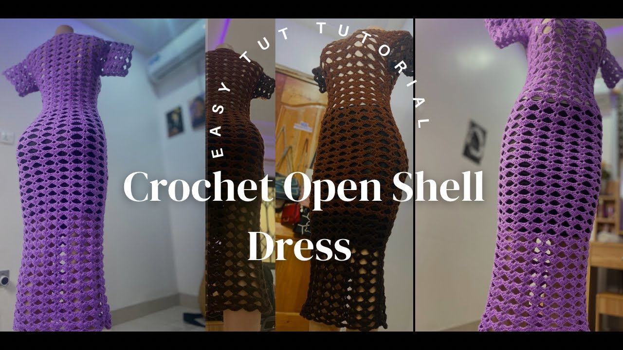 Open Shell stitch Crochet dress tutorial: easy tutorial/ Buena Vida ...