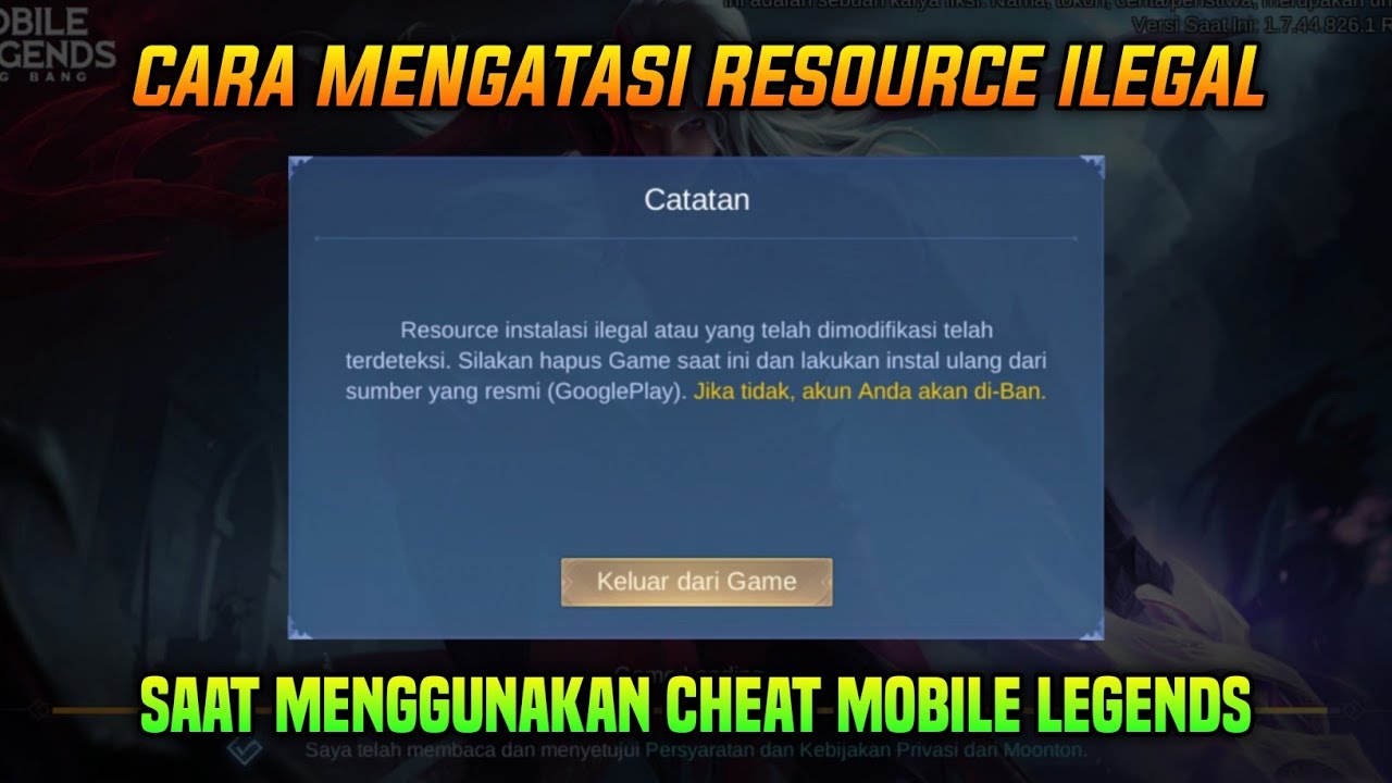 CARA ATASI INSTALASI RESOURCE ILEGAL | CHEAT MOBILE LEGENDS - YouTube